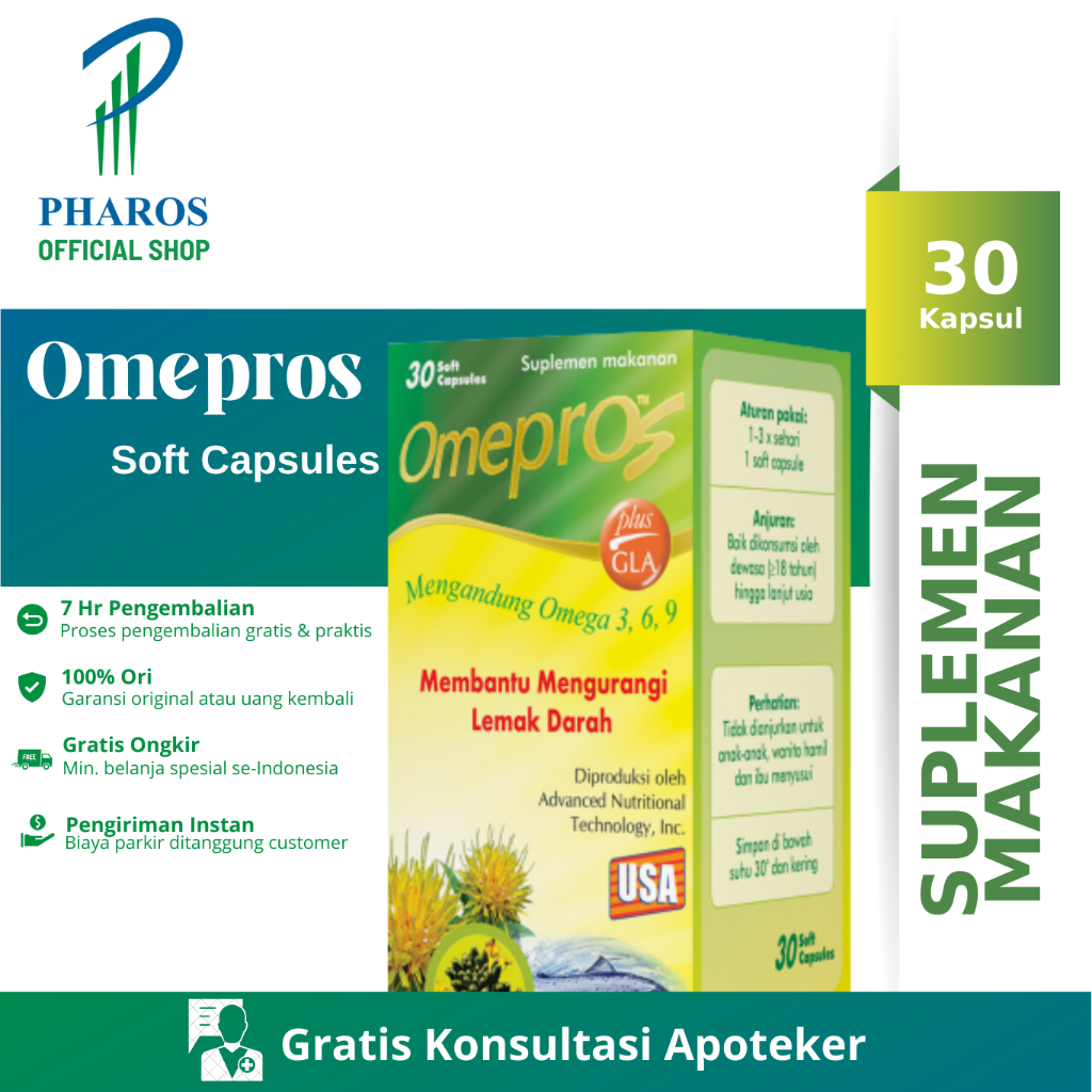 Jual Omepros Mini Caps 10 & 30 Kapsul / Omepros Soft Capsules 30 & 60 ...