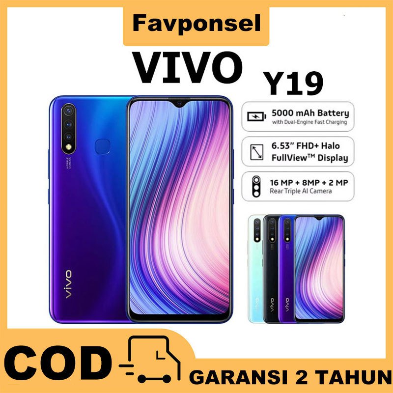 Jual HP VIVO Y19 RAM 8/256GB 4G Smartphone Android GARANSI | Shopee Indonesia