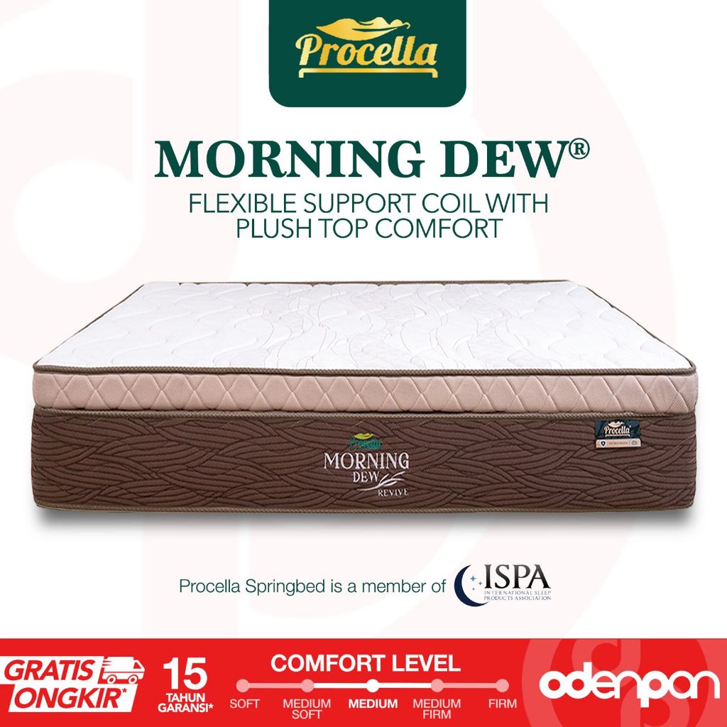Jual PROCELLA Kasur Spring Bed Mattress Comfort Plush Top MORNING DEW ...