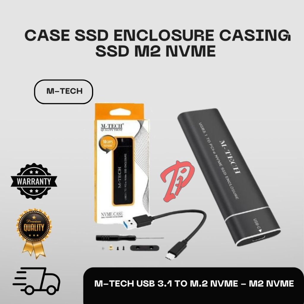 Jual CASE SSD Enclosure Casing SSD M2 NVME M-TECH USB 3.1 to M.2 NVME ...