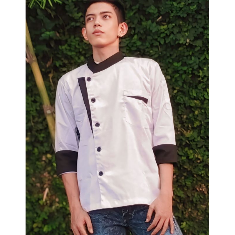 Jual Srm Baju Koki Chef Jacket Kerah Silang Body Fit Unisex Baju Chef ...