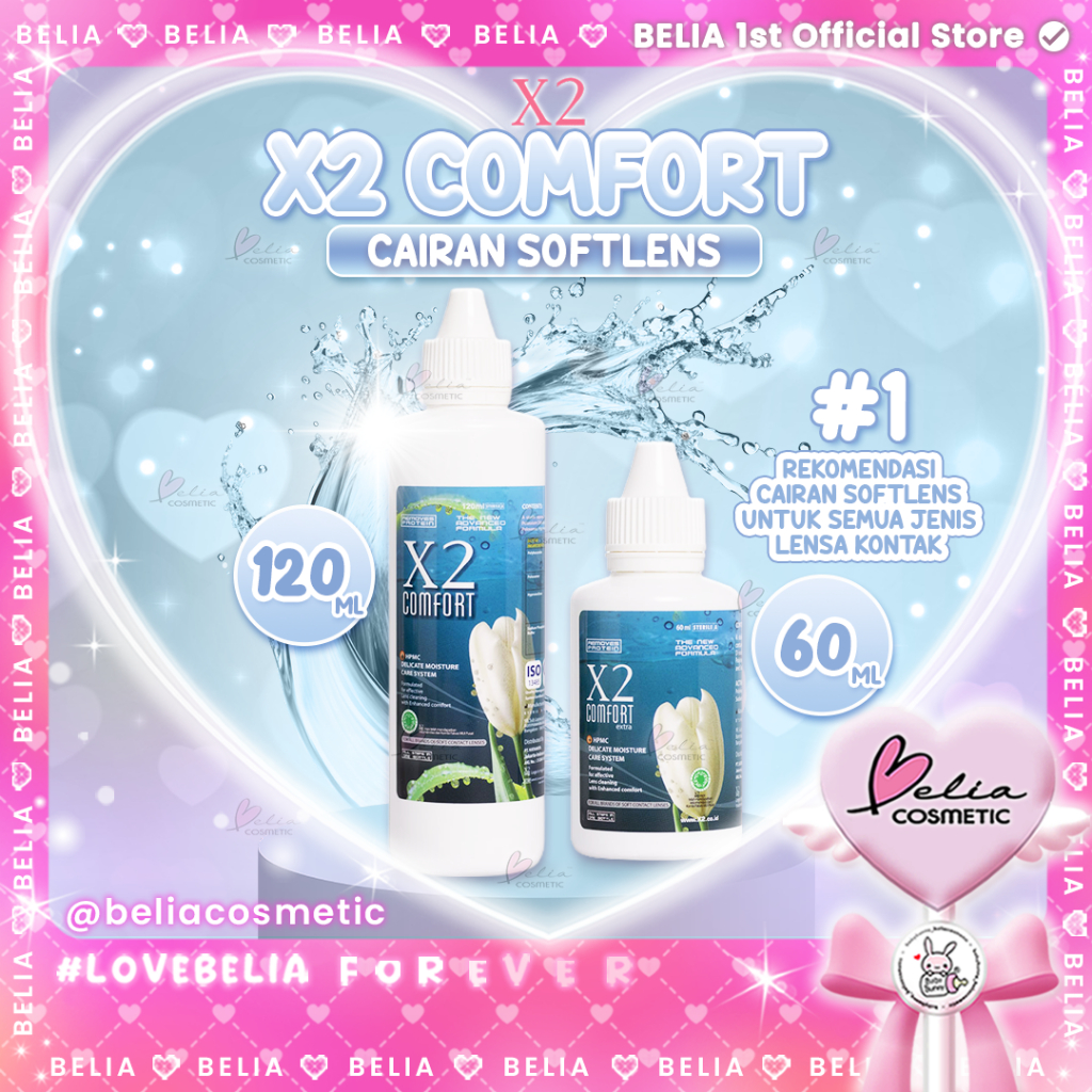 Jual BELIA X2 Comfort Extra For All Brands Of Soft Contact Lens 120ml ...