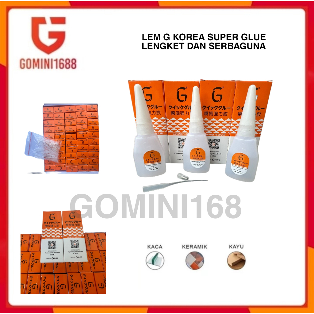 Jual Lem G Korea Super Lengket Perekat Cair Serbaguna Liquid Glue ...