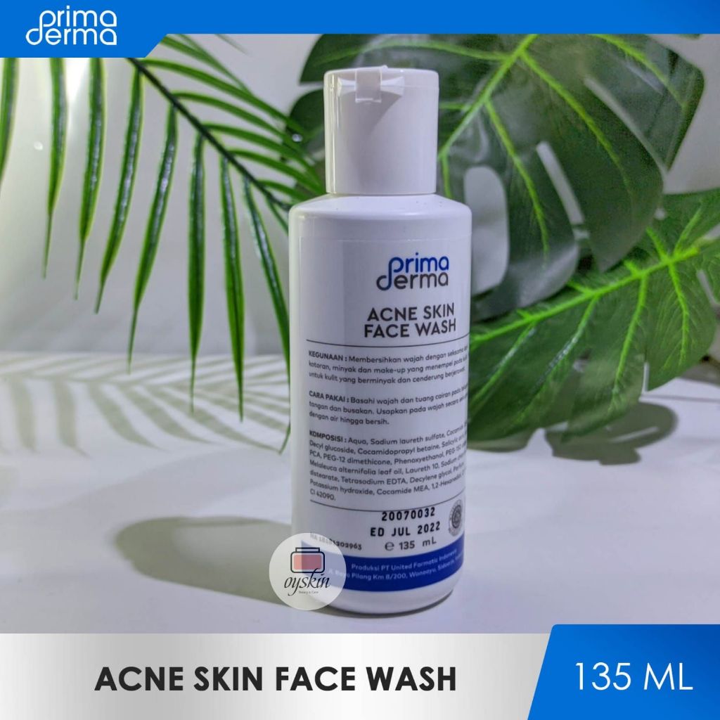 Jual Prima Derma Acne Skin Face Wash 135 ml (Sabun Wajah) | Shopee ...