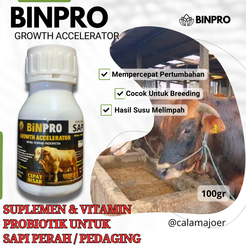 Jual Vitamin Pertumbuhan Sapi BINPRO GROWTH Nutrisi Mineral Vitamin ...