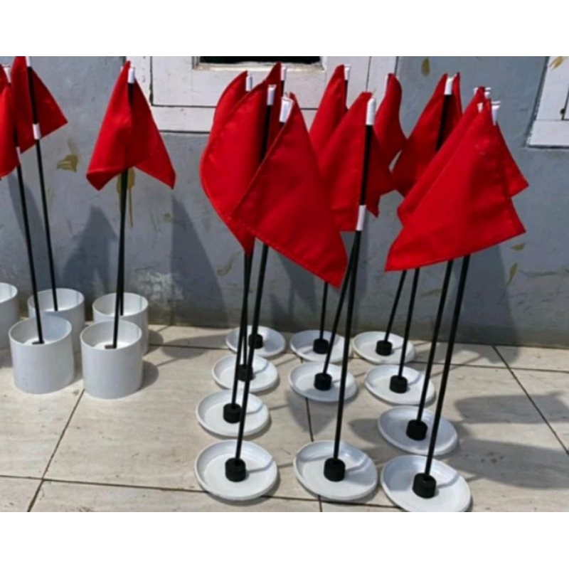 Jual promo.. 1 set hole cup golf - lubang mini golf tiang bendera golf ...