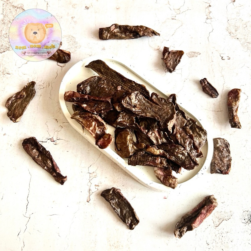 Jual Nom Nom Mok | Beef Lungs Dehydrated Dog Treats Snack | Shopee ...