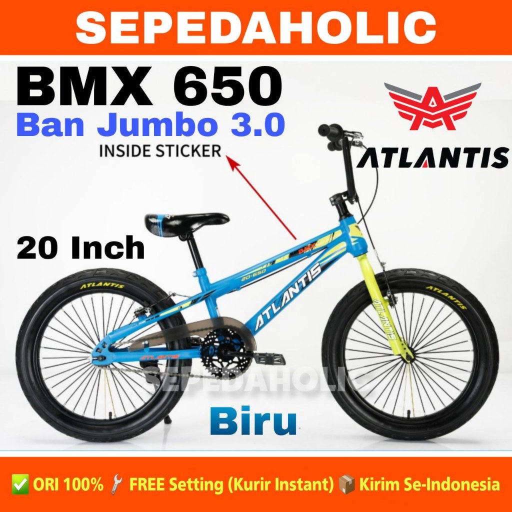 Jual Sepeda Anak Laki BMX ATLANTIS 650 Ban Jumbo 3.0 Ukuran 20 Inch ...