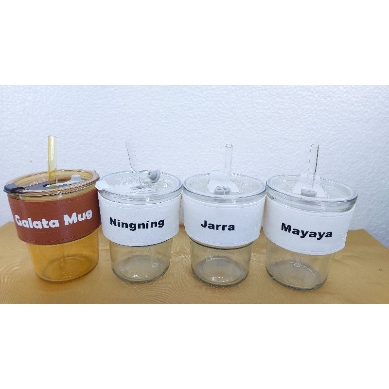Jual mug tumblr aesthetic custom nama(Coklat&Putih) | Shopee Indonesia