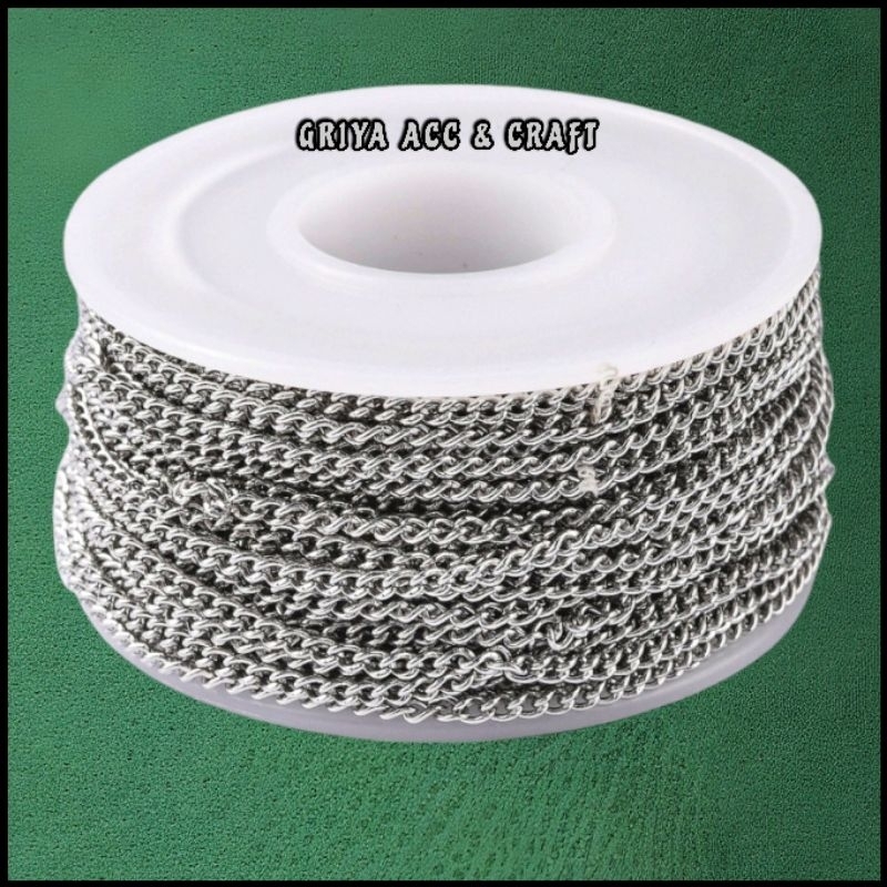 Jual (10m/Roll) Rantai Stainless Steel 304 Size 2×0.5mm | Shopee Indonesia