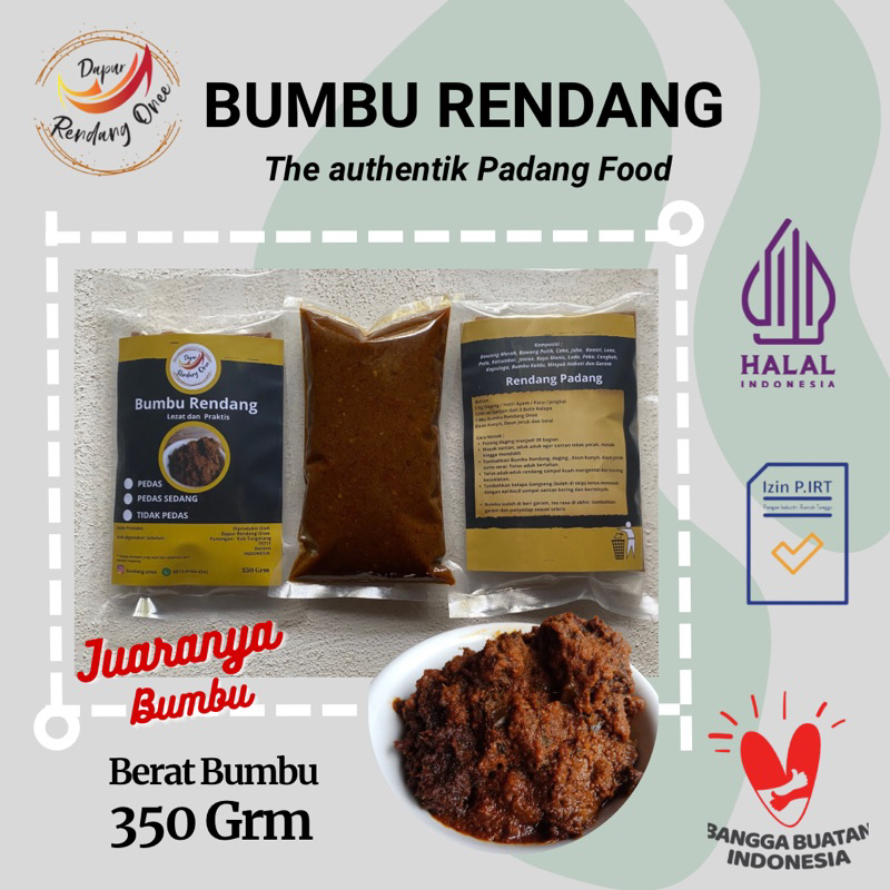 Jual Bumbu RENDANG Asli Padang Bumbu Rendang instant Rendang onee ...