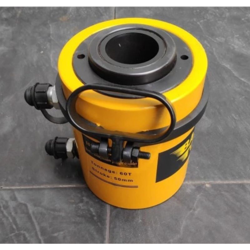 Jual Hydraulic Cylinder 60 Ton stroke 50 Mm Double Hollow plunger Hidrolik Silinder Barton ...