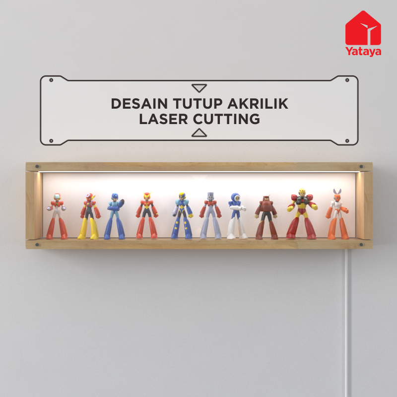 Jual Rak Display Action Figure Diecast Lampu LED Tutup Akrilik Laser ...