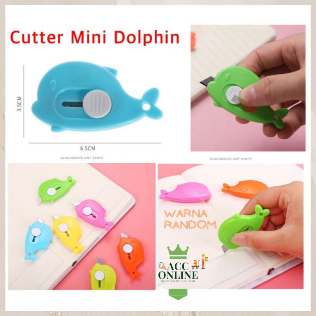 Jual Cutter Mini Dolphin Pisau Kecil Model Dolphin Alat Bantu Buka ...