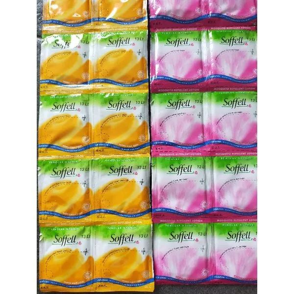 Jual Soffell sachet 6gram per 12 rcg/ 1 pak soffell lotion penolak ...