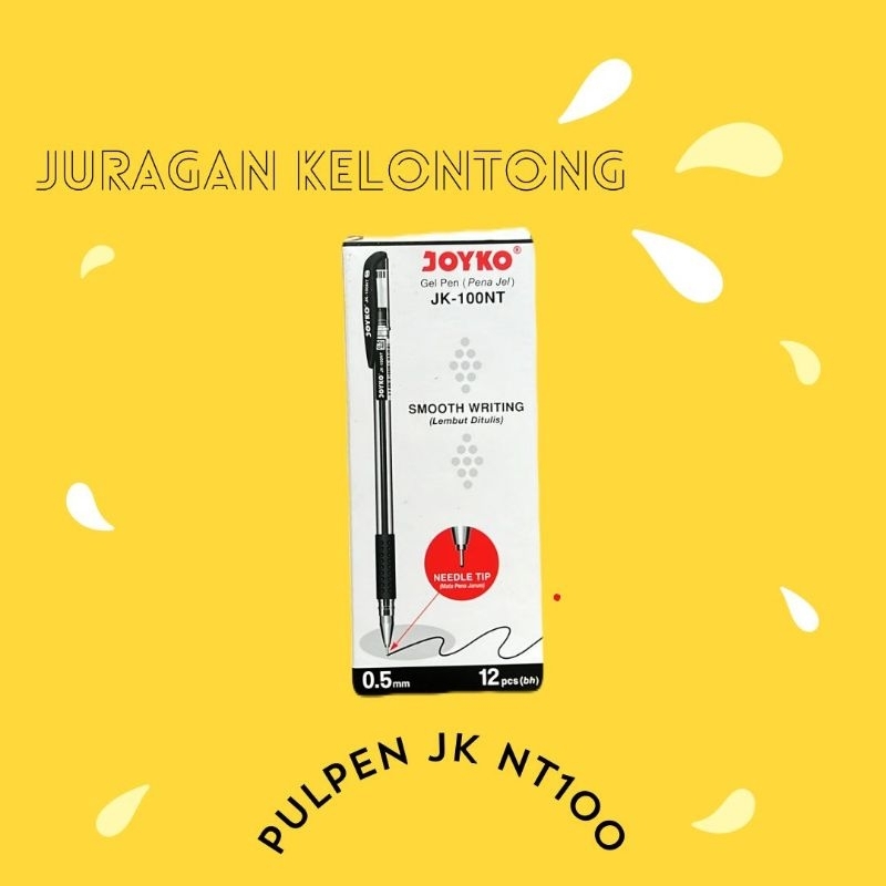 Jual pulpen joyko jk nt / pulpen jk 100 / pulpen gel hitam | Shopee ...