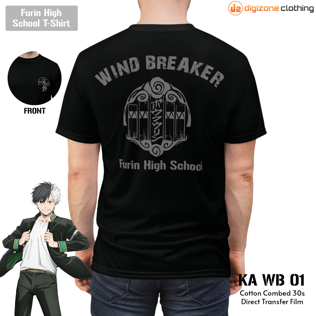 Jual Kaos Anime Wind Breaker Furin High School Shishitoren | Shopee ...