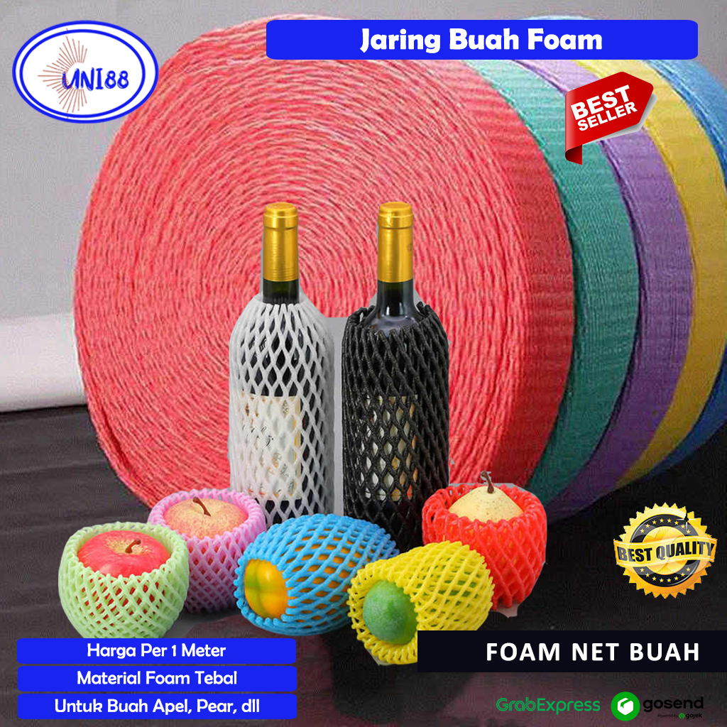 Jual Jaring Foam Net Buah Sarung Busa Jaring Busa Warna Warni untuk ...