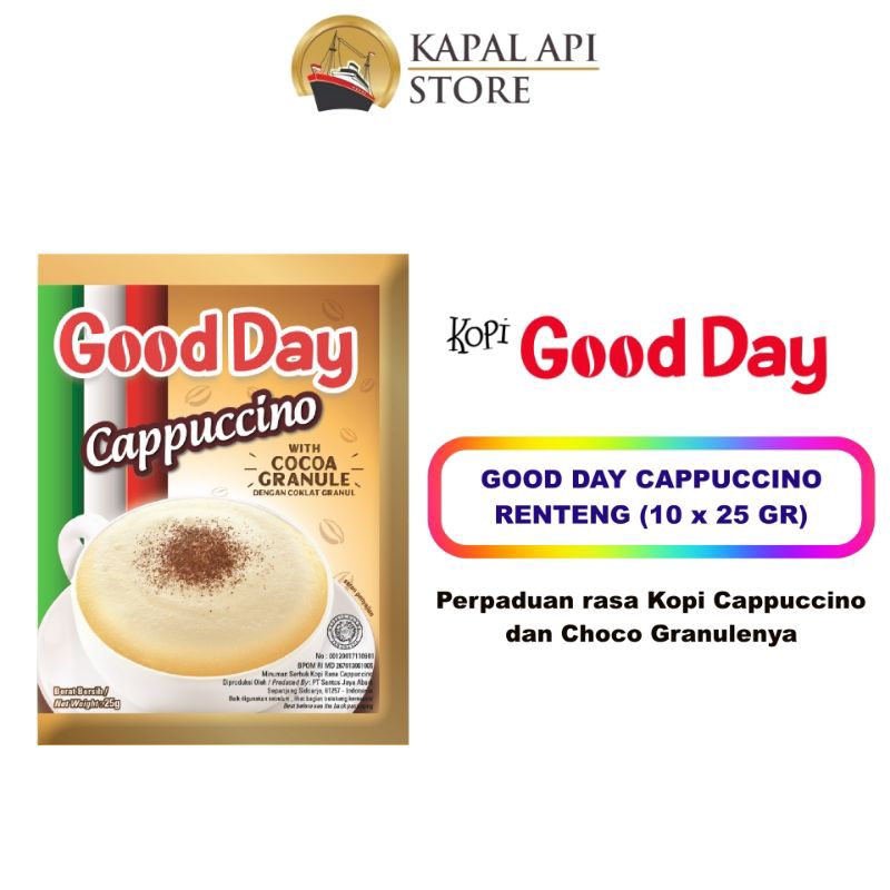 Jual GOOD DAY CAPPUCINO with cocoa granule 10 sachet 25g | Shopee Indonesia