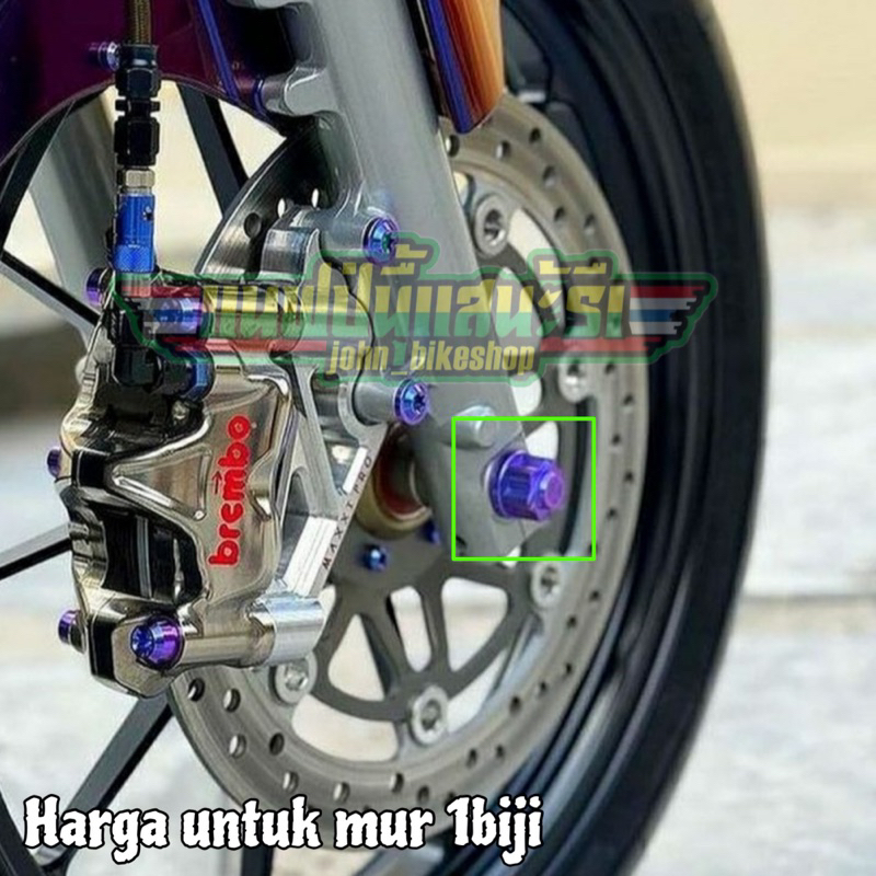 Jual Mur As Roda Titanium Ninja 150 R SS RR RX King MX King Vixion GR5 ...