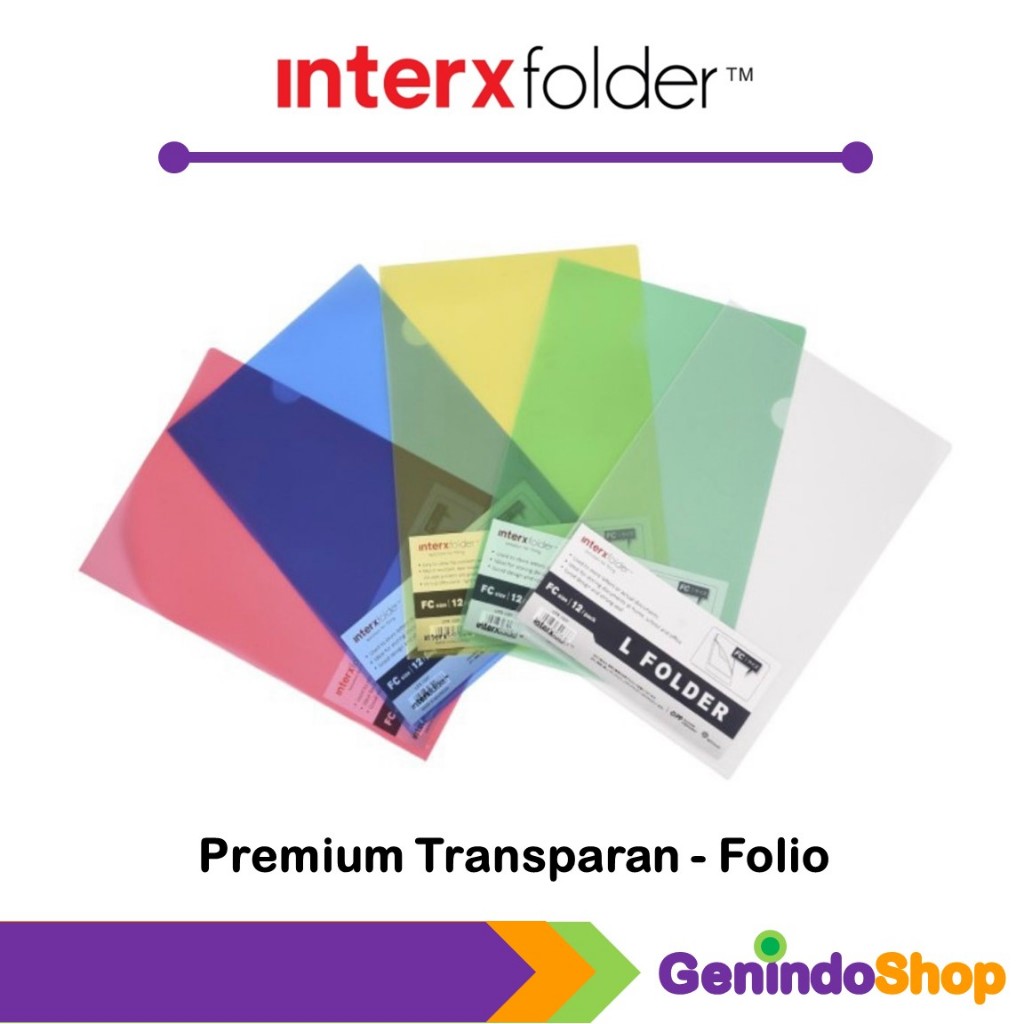 Jual Map L Premium / Map Plastik Bening F4 (Folio) Interxfolder (12 Pcs ... Jual Map L Premium / Map Plastik Bening F4 (Folio) Interxfolder (12 Pcs ...