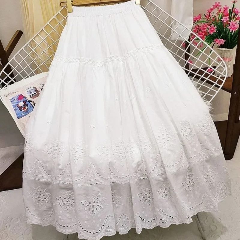 Jual New Rok katbol putih panjang import fashion wanita | Shopee Indonesia