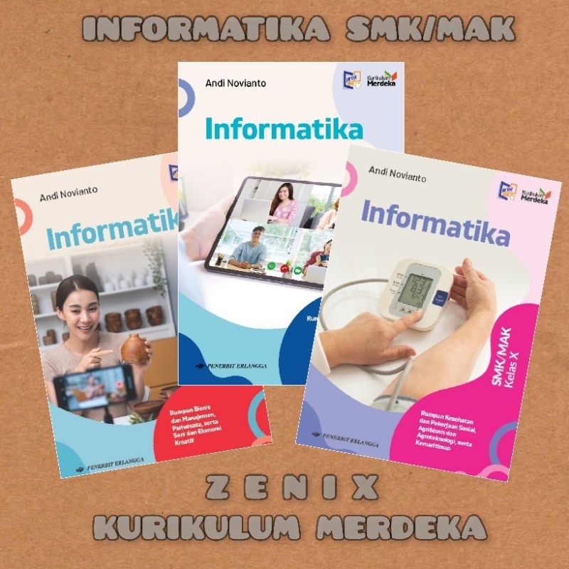 Jual Buku Informatika SMK Kelas 10 X 1 Kurikulum Merdeka Original Erlangga Informatika Rumpun ...