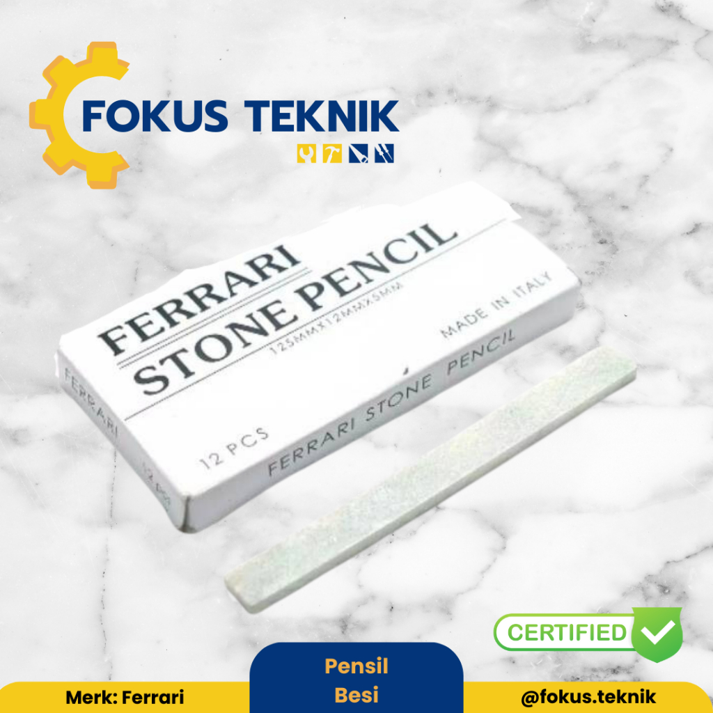 Jual FERARI Kapur Besi Putih / Plate Stone Pencil Ferrari Pensil Tulis Besi | Shopee Indonesia