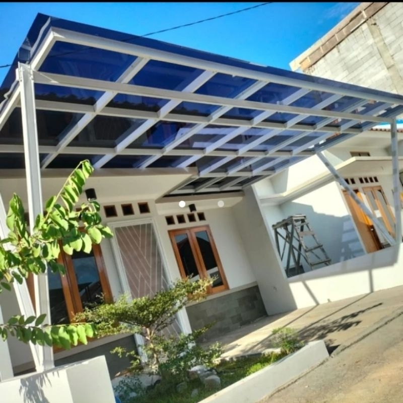 Jual kanopi bajaringan cat, atap solar plat tebal 1,2 mili | Shopee ...