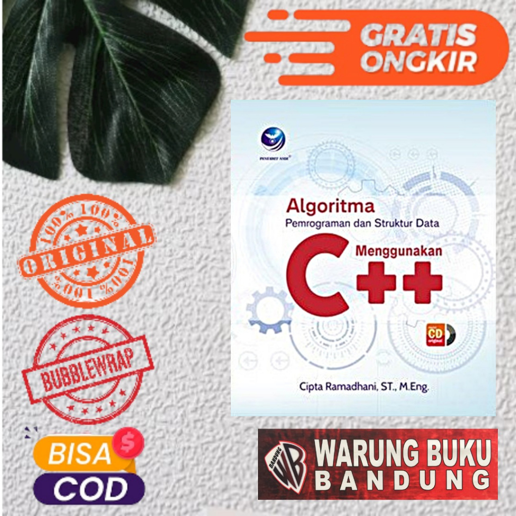 Jual Buku Algoritma Pemrograman Dan Struktur Data Menggunakan C++ ...