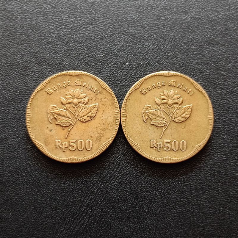 Jual Koin Logam UangKuno Indonesia Koin Rp 500 Rupiah 1991 1992 Melati ...