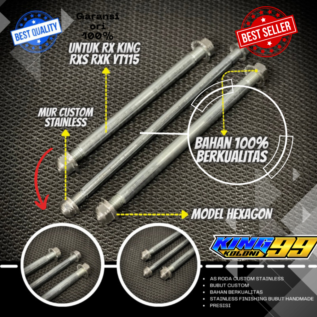 Jual AS RODA RX KING NEW FULL CUSTOM DEPAN BELAKANG DAN ARM RX KING ...