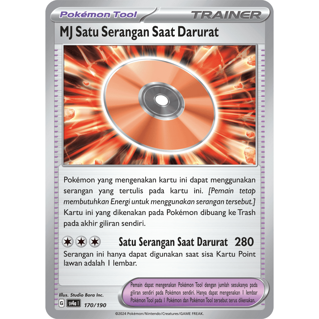 Jual MJ Satu Serangan Saat Darurat - RegG - Kartu Pokemon Trainer TCG ...
