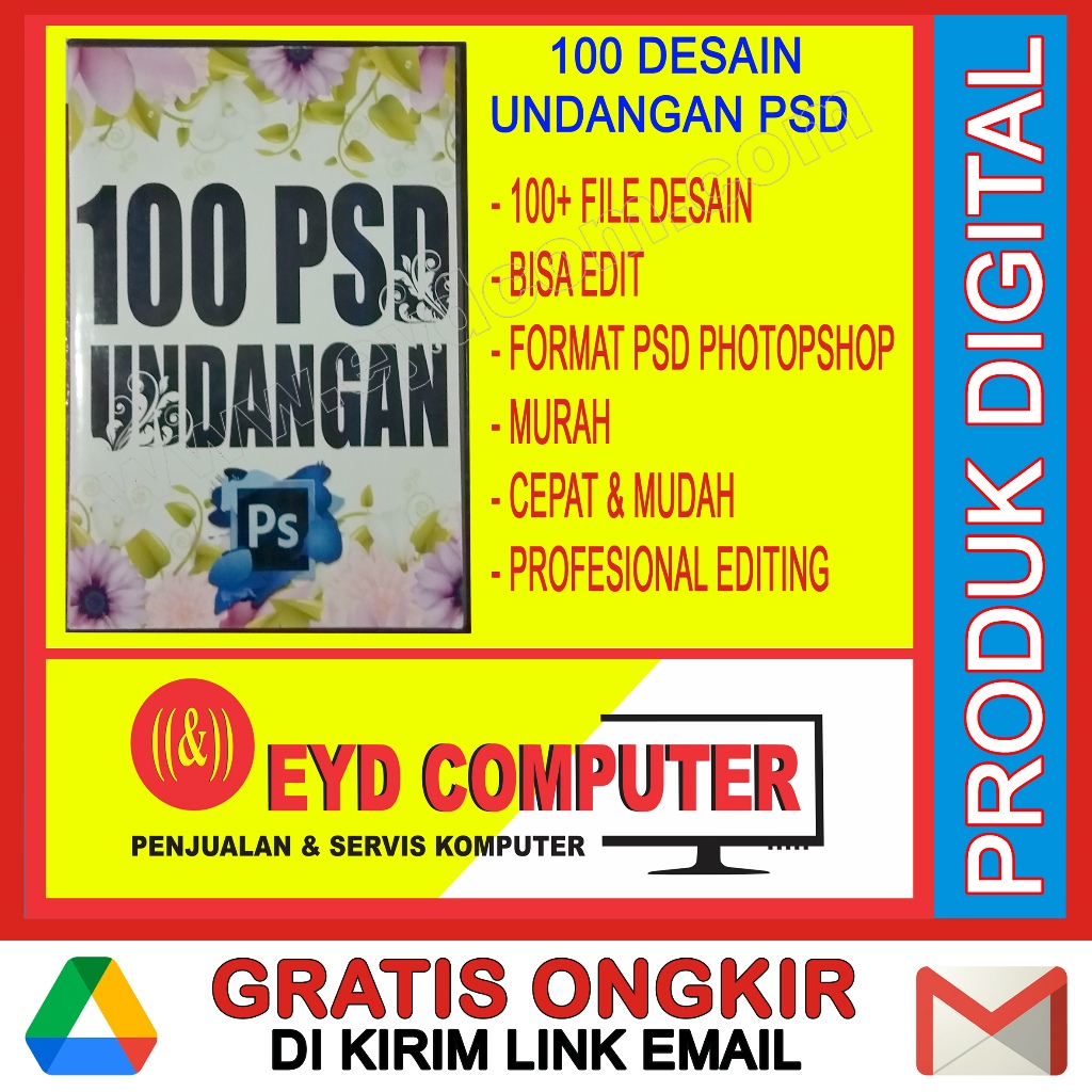 Jual DVD 100 TEMPLATE UNDANGAN FORMAT PSD PHOTOSHOP TEMPLATE PSD ...