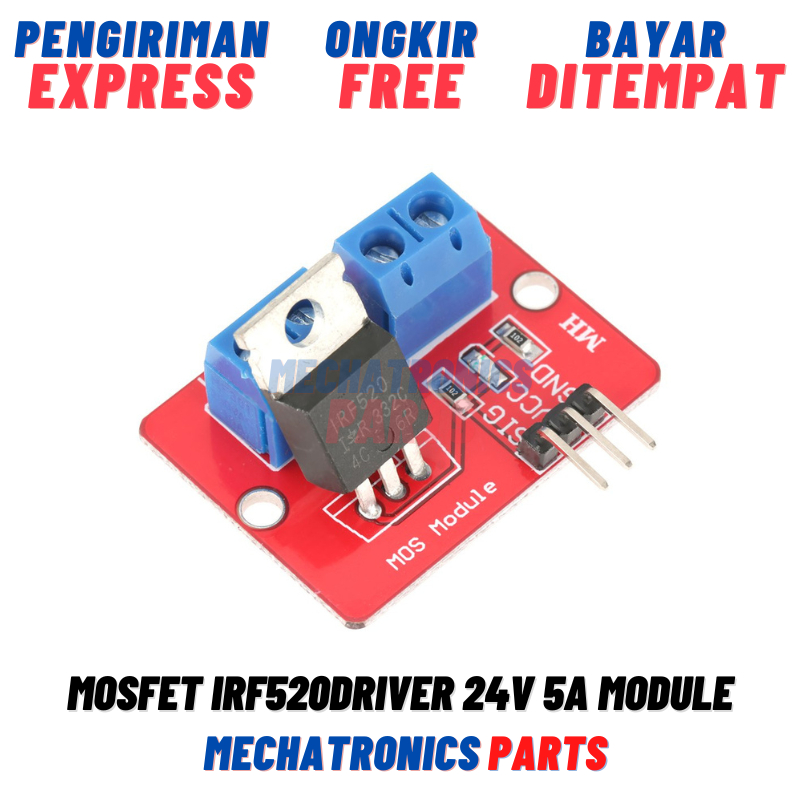 Jual MOSFET IRF520 IRF 520 MOSFET DRIVER 24V 5A MODULE ARDUINO | Shopee Indonesia