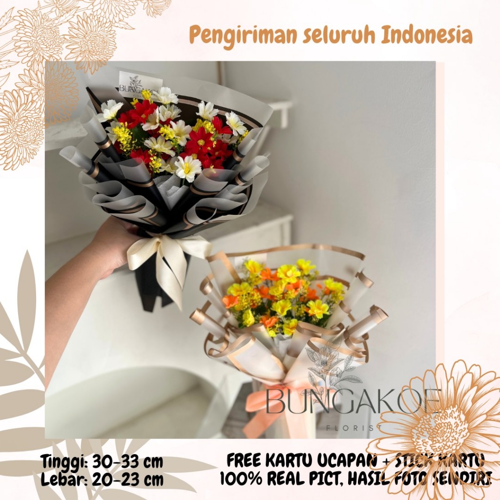 Jual BOUQUET ASTER 28 KUNTUM - BUKET BUNGA PALSU ASTER ARTIFICIAL ...