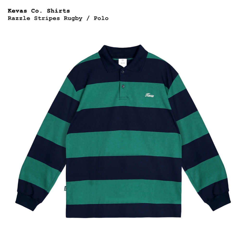 Jual Kevas Razzle Stripes Rugby / Polo Shirts | Shopee Indonesia