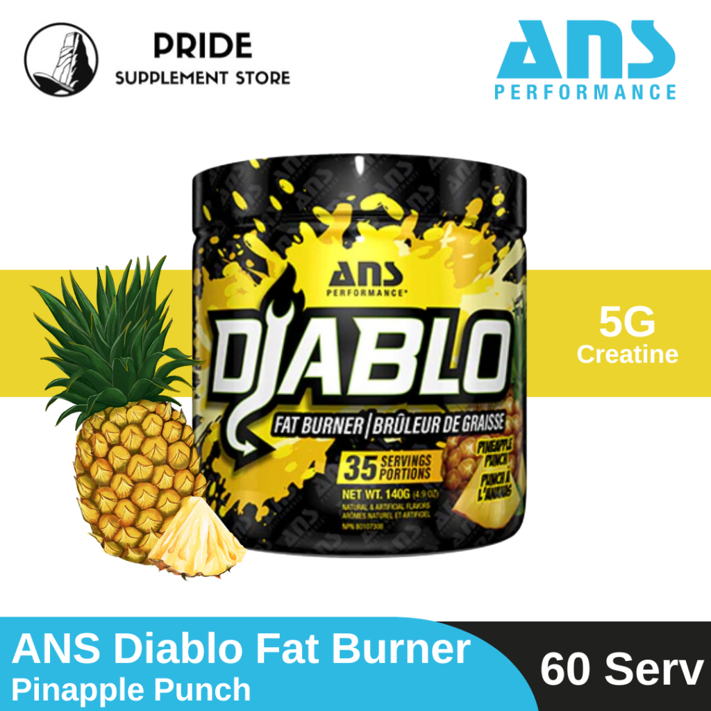Jual ANS Diablo Fat Burner 60 servings Pineapple Punch | Shopee Indonesia