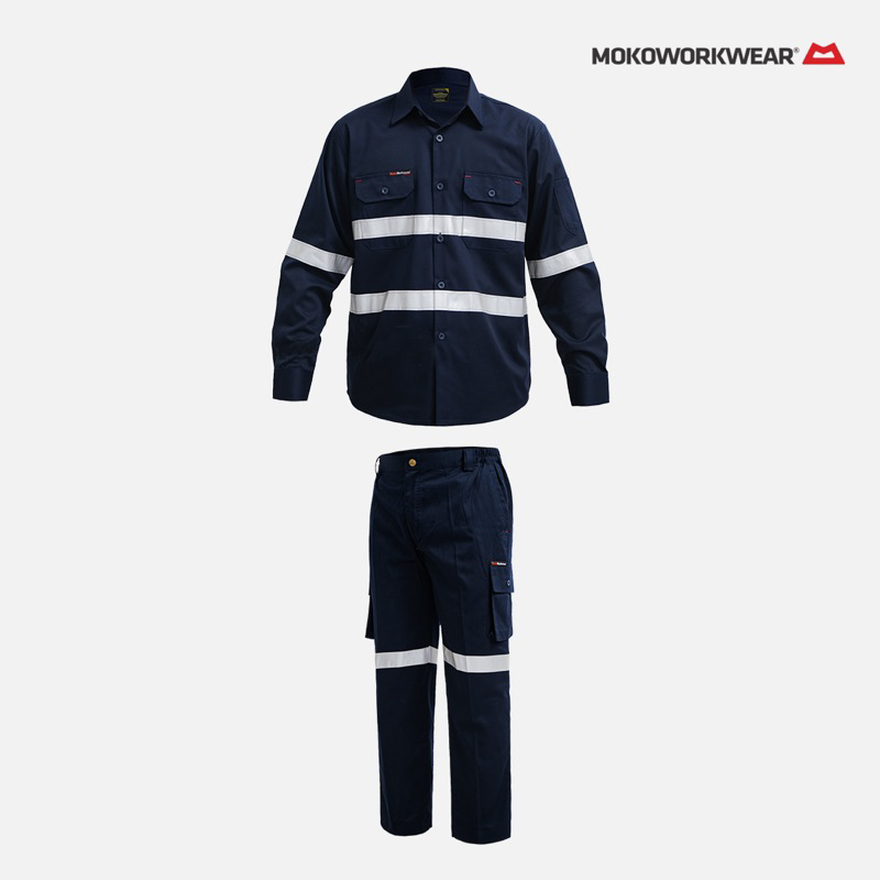 Jual MokoWorkwear - Set Baju Wearpack dan Celana Cargo Navy Blue ...