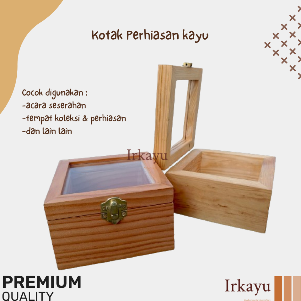 Jual KOTAK PERHIASAN KAYU/BOX KAYU AKRILIK/ KOTAK MAHAR AKRILIK ...