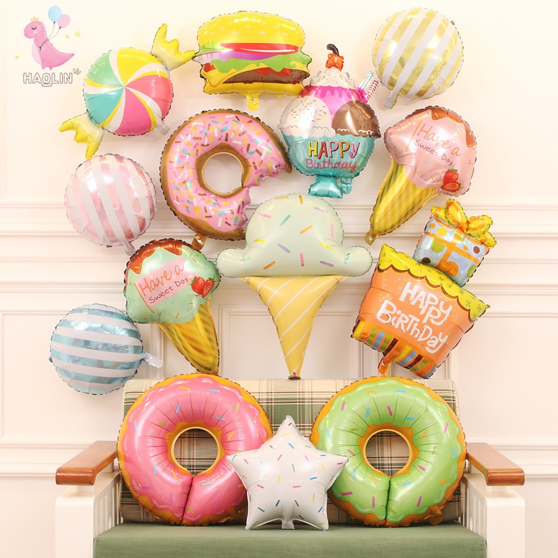 Jual BALON FOIL PERMEN CANDY DONAT & ICE CREAM SWEET FOOD -HL | Shopee ...