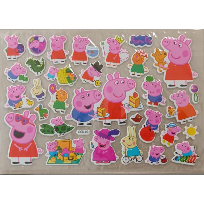 Jual Stiker anak timbul PEPPA PIG 20x18cm | Shopee Indonesia