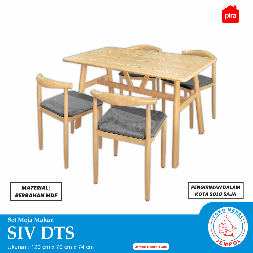 Jual Meja Makan SIV DTS/Dining Table/Meja Serbaguna Minimalis/Jempol ...