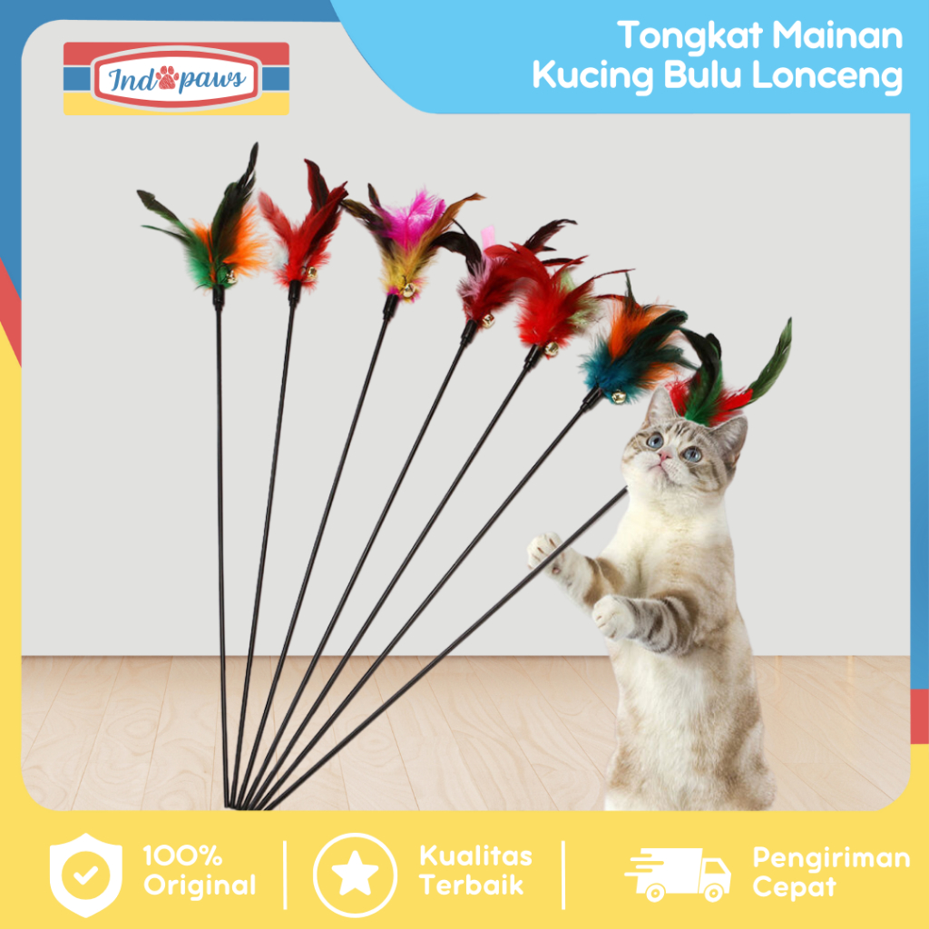 Jual Mainan Kucing Lonceng Bulu Goyang - Tongkat Kucing Rumbai - Cat ... Jual Mainan Kucing Lonceng Bulu Goyang - Tongkat Kucing Rumbai - Cat ...