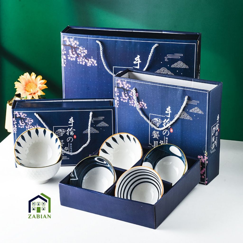 Jual ZABIAN Gift Set Souvenir Mangkok Porselain Gaya Jepang Nordic ...