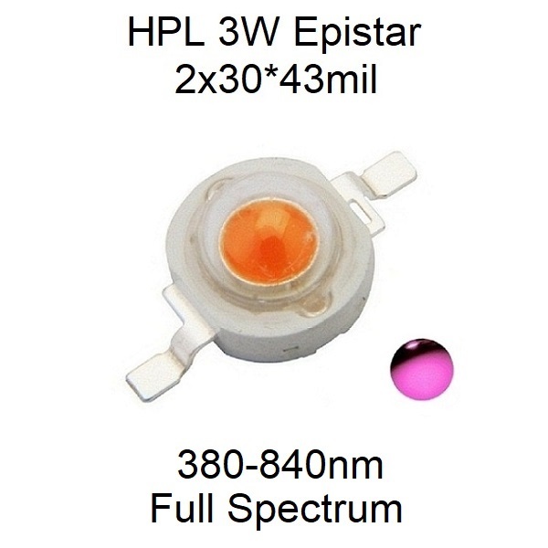 Jual HPL 3W Full Spectrum Epistar 2x30*43mil 380-840nm | Shopee Indonesia