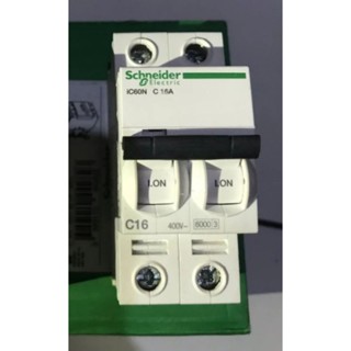Jual MCB SCHNEIDER IC60N A9F74216 2P 16A C16 6kA 2PHASE SCHNEIDER ORIGINAL SNI | Shopee Indonesia