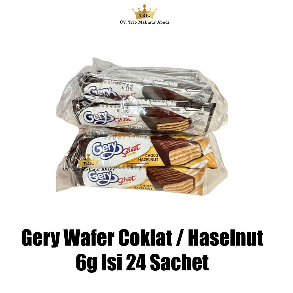 Jual Gery Saluut Wafer Coklat / hazelnut 6g Isi 24 Sachet | Shopee ...