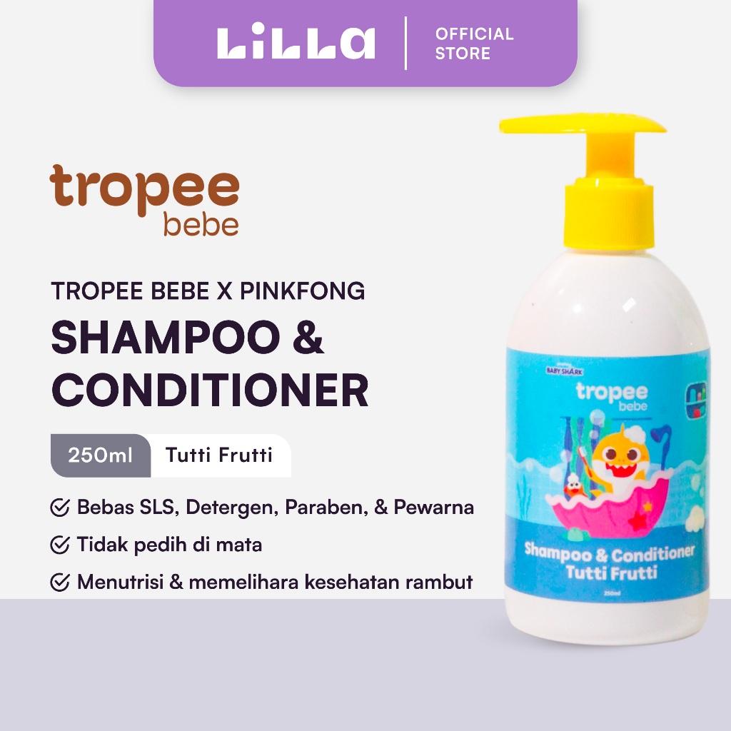 Jual Tropee Bebe x Pinkfong Shampoo & Conditioner Tutti Frutti - 250ml ...