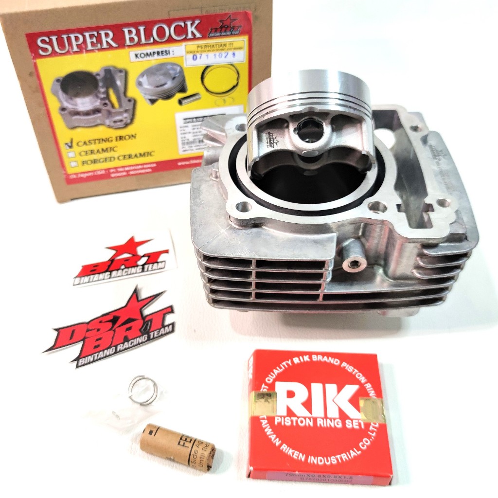 Jual BLOK BRT WR 155 NMAX R15 VVA AEROX Vixion R LEXI Bore Up 62 66 68 ...
